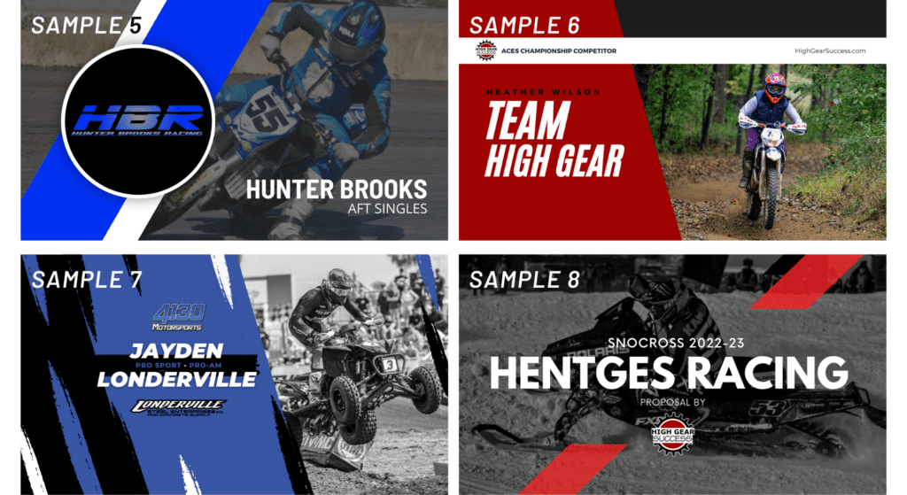 Racer Sponsorship Deck/Proposal - Race Team Sponsorship